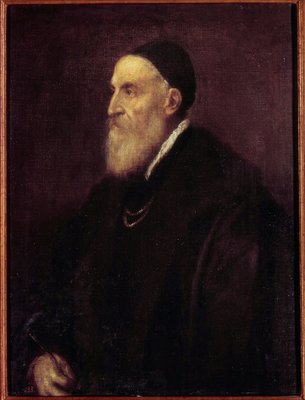 Self-portrait. Painting by Tiziano Vecellio called The Titian (1485-1576)