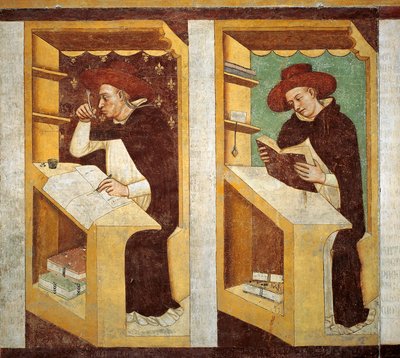 Dominican Monks, detail from the Cycle of Forty Illustrious Members of ...