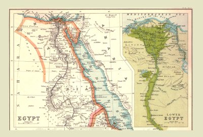 Map of Egypt, 1902 by Unbekannt: Buy fine art print