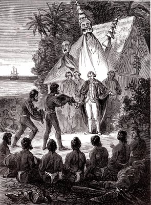 James Cook with the Island Sandwich Natives