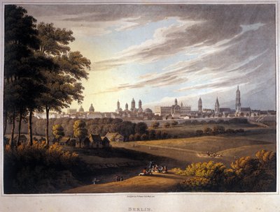 Overview of the City of Berlin in Germany. 1814