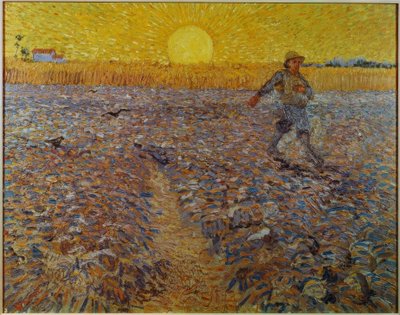 Sower in the setting sun by Vincent van Gogh