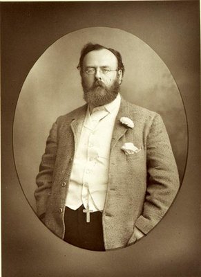 Portrait of Robert Buchanan (1841-1901) (b/w photo)