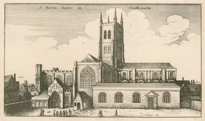 St Saviours Church, Southwark, London by Wenceslaus Hollar