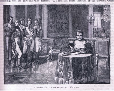 Napoleon signing his abdication by William Barnes Wollen