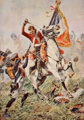 Sergeant Ewart capturing the Eagle at Waterloo, illustration from ...