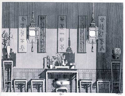 Interior, Chambers, Sir William (1723-96) from Designs of Chinese ...
