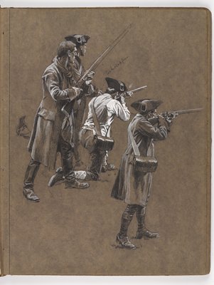 Study for the Oil Painting 'The Battle of Lexington 1775'