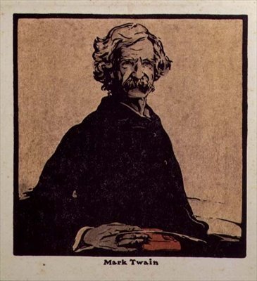 Mark Twain (1835-1910) illustration from 'Twelve Portraits', published 1899