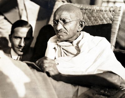 Mahatma Gandhi on board the SS 'Rajputana'