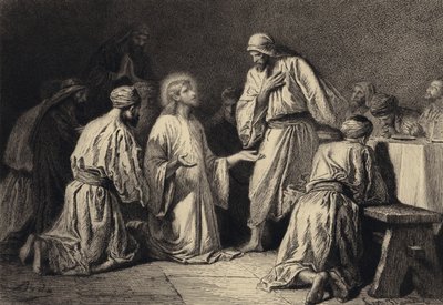 Jesus Praying in the Midst of His Disciples