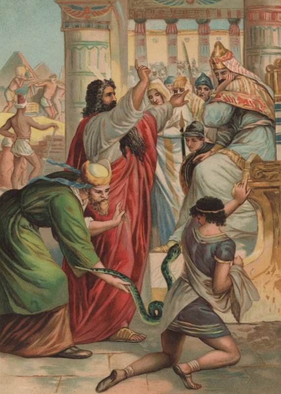 The Rod of Moses Turning into a Snake in the Court of Pharaoh