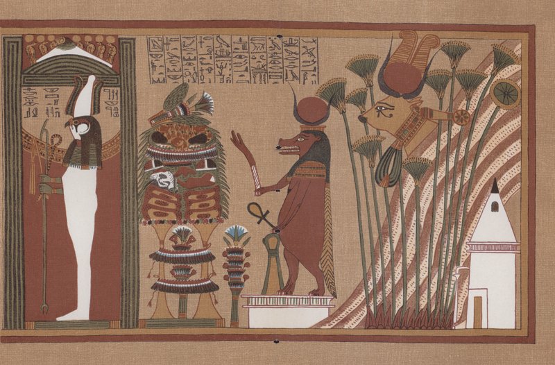 Scene from the Ancient Egyptian Papyrus of Ani, a Book of the Dead in ...