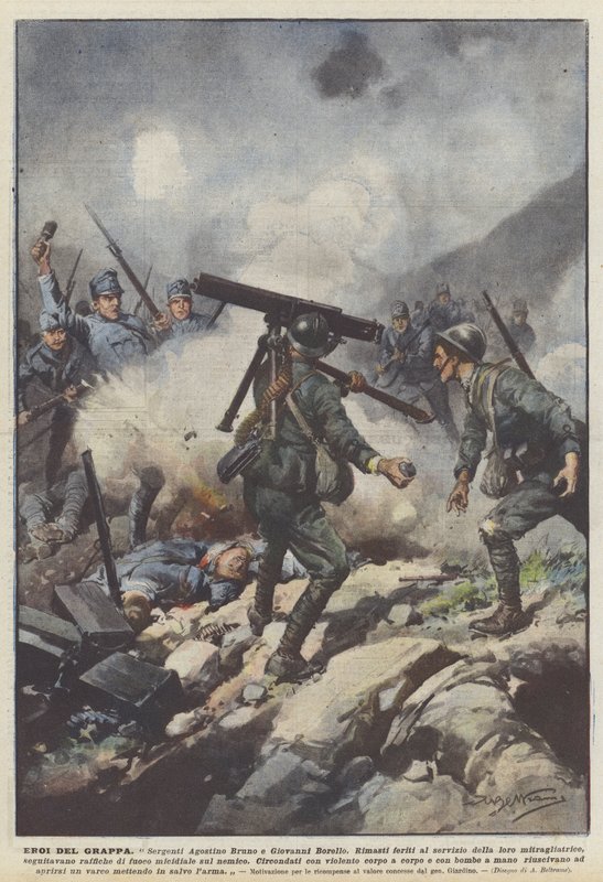 Heroes of Grappa by Achille Beltrame: Buy fine art print