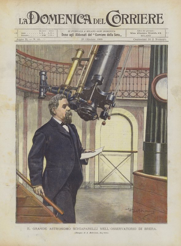 The Great Astronomer Schiaparelli at the Brera Observatory