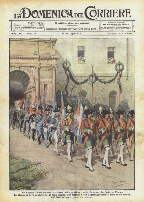 The Cuneo Brigade Celebrates Flag Day at the Garibaldi Barracks in Milan