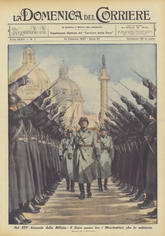 On the XIV Anniversary of the Militia, the Duce Passes Among the ...