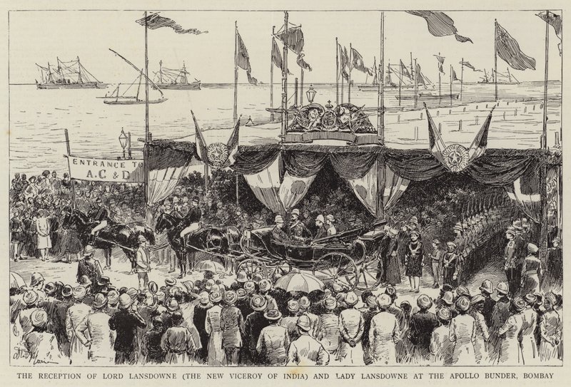 The Reception of Lord Lansdowne and Lady Lansdowne at the Apollo Bunder ...