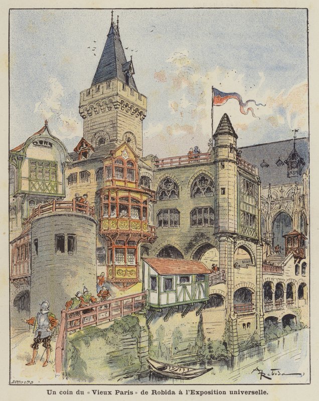 A Corner of Robida's Old Paris at the Exposition Universelle