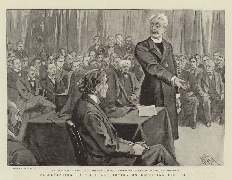 Presentation to Sir Henry Irving on receiving his Title