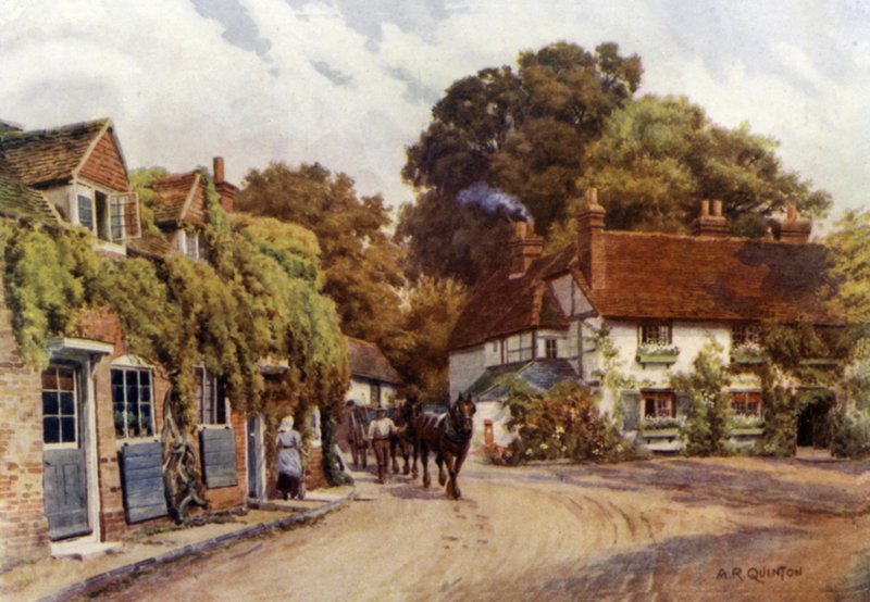 Sonning Village by Alfred Robert Quinton: Fine art print
