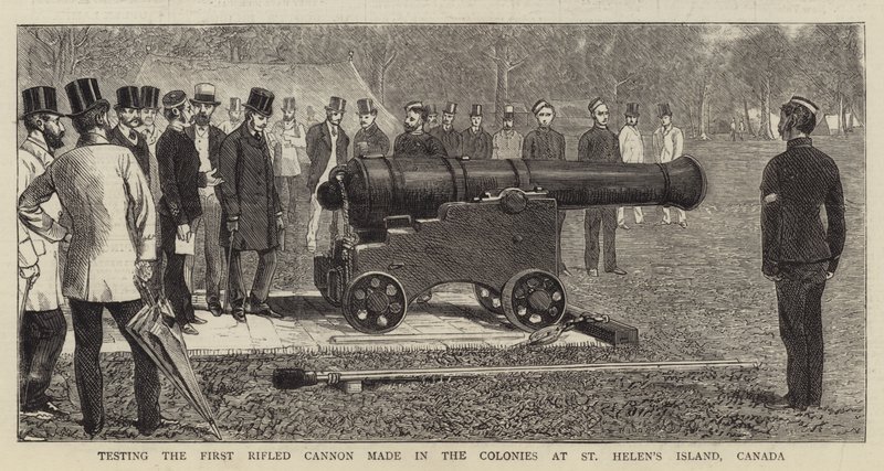 Testing the First Rifled Cannon Made in the Colonies at St. Helen's ...
