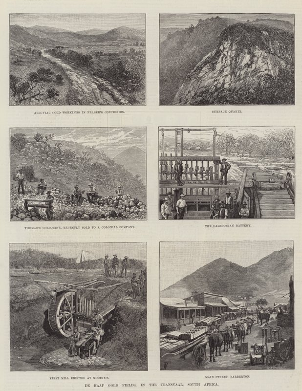 De Kaap Gold Fields, in the Transvaal, South Africa