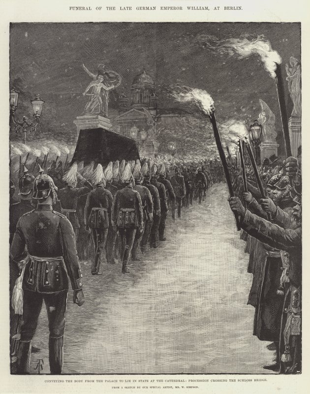 Funeral of the Late German Emperor William, at Berlin