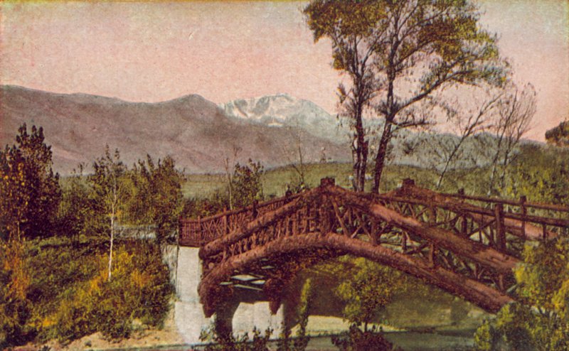 A Vista of Pikes Peak from Monument Valley Park, Colorado Springs, Colorado