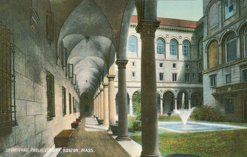 Courtyard at the Public Library, Boston, Massachusetts, USA