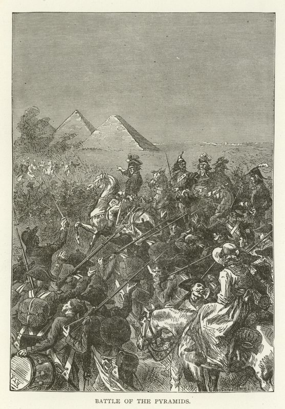 Battle of the Pyramids by American School: Fine art print