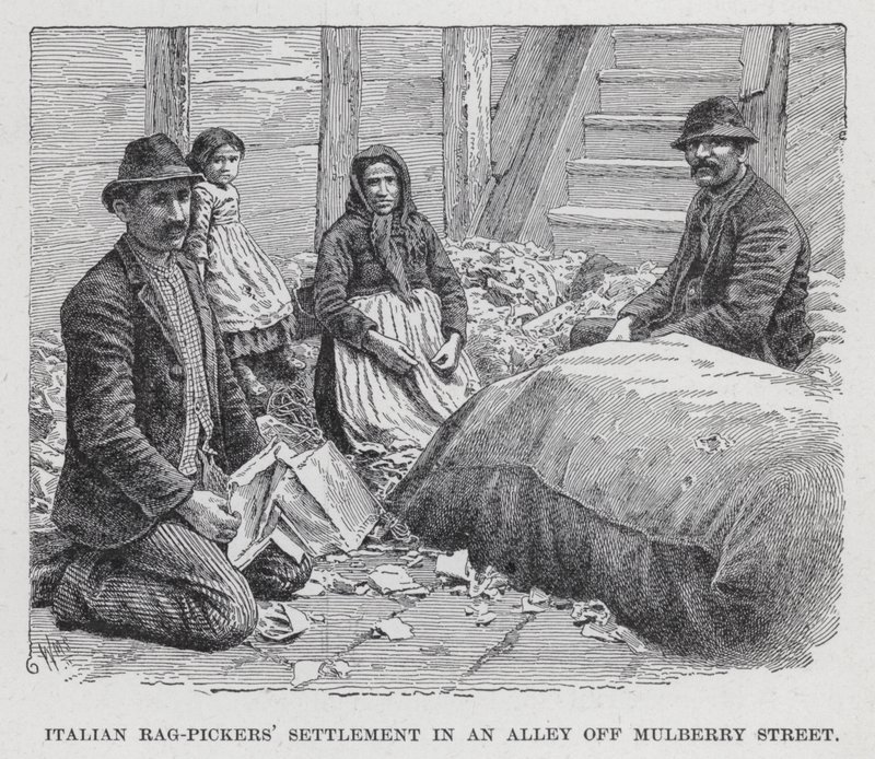 Italian Rag-Pickers' Settlement in an Alley off Mulberry Street