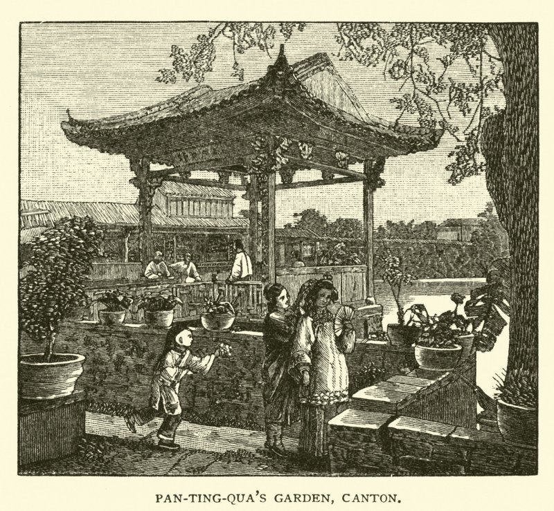 Pan-ting-Qua's Garden, Canton by American School
