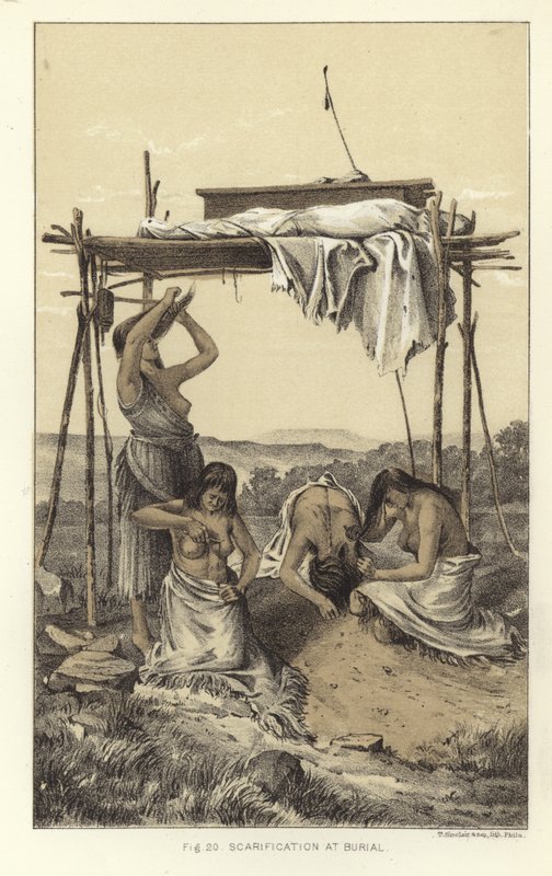 Scarification at Burial by American School: Fine art print