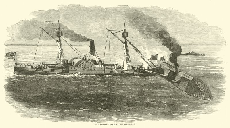 The Sassacus Ramming the Albemarle, October 1864