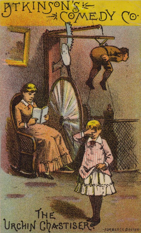 The Urchin Chastiser by American School: Fine art print