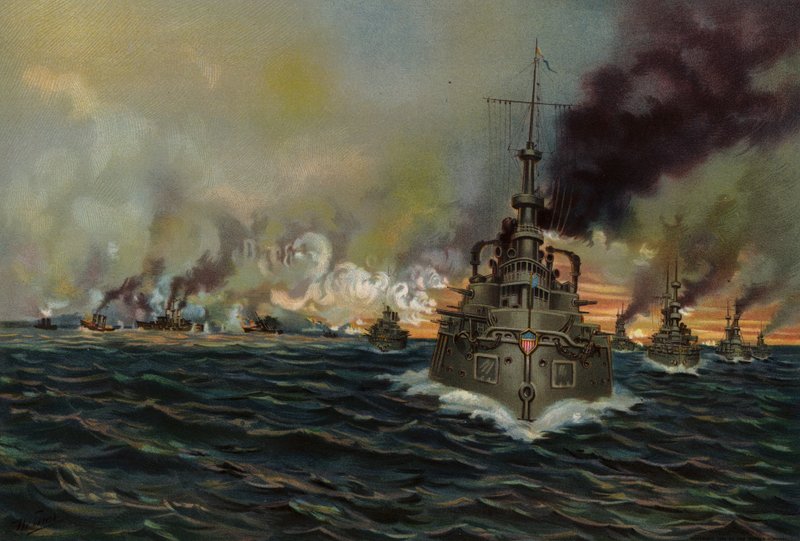 US Navy, naval battle of Santiago, 3 July 1898