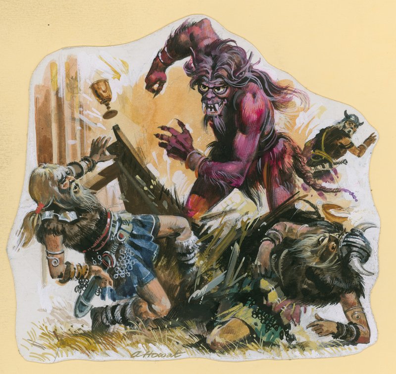 Scene from Beowulf by Andrew Howat: Buy fine art print