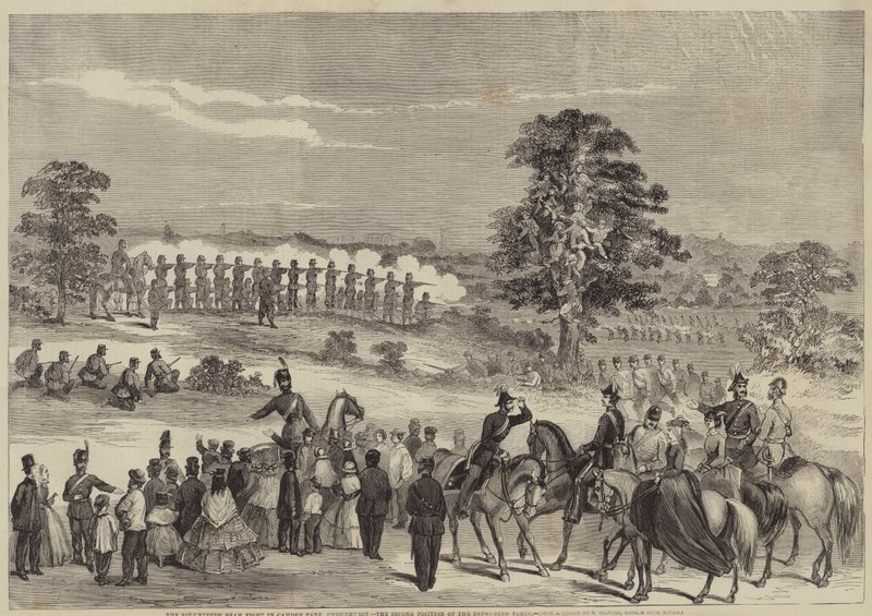 The Volunteers' Sham Fight in Camden Park, Chislehurst, the Second ...
