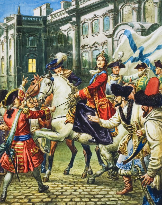 Catherine the Great becomes the Empress of Russia after having her ...