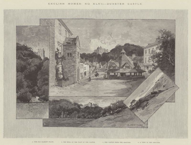 Dunster Castle by Charles Auguste Loye: Buy fine art print