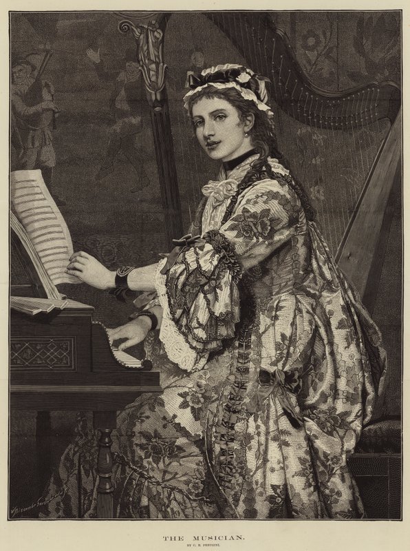 The Musician by Charles Edward Perugini: Fine art print