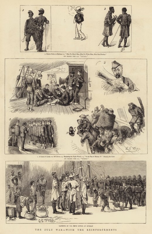 The Zulu War, with the Reinforcements by Charles Edwin Fripp