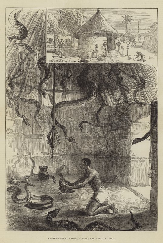 A Snake-House at Whydah, Dahomey, West Coast of Africa