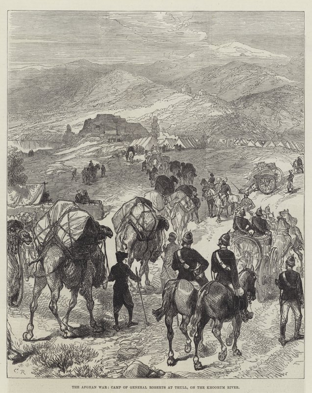 The Afghan War, Camp of General Roberts at Thull, on the Khoorum River