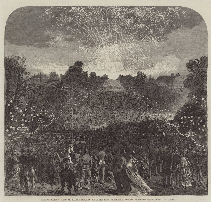 The Emperor's Fete in Paris, Display of Fireworks from the Arc de Triomphe