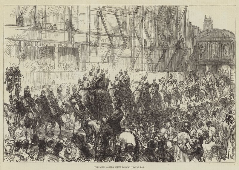 The Lord Mayor's Show passing the Temple Bar