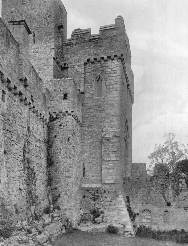 Outer Gatehouse and Curtain-Wall Rising from the Moat