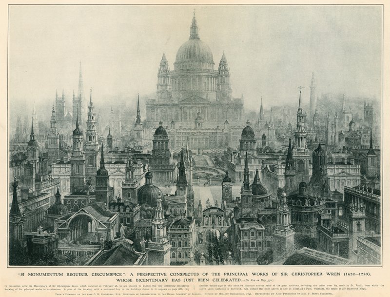 A perspective conspectus of the principal works of Sir Christopher Wren