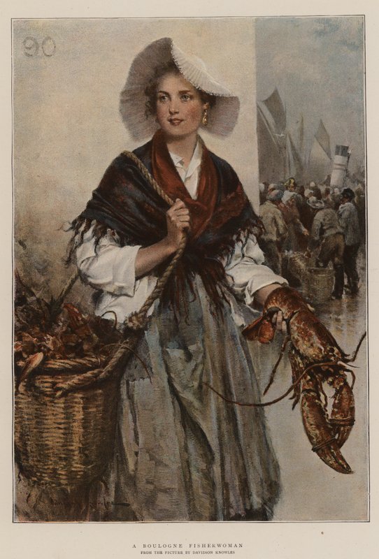 A Boulogne Fisherwoman by Davidson Knowles: Fine art print